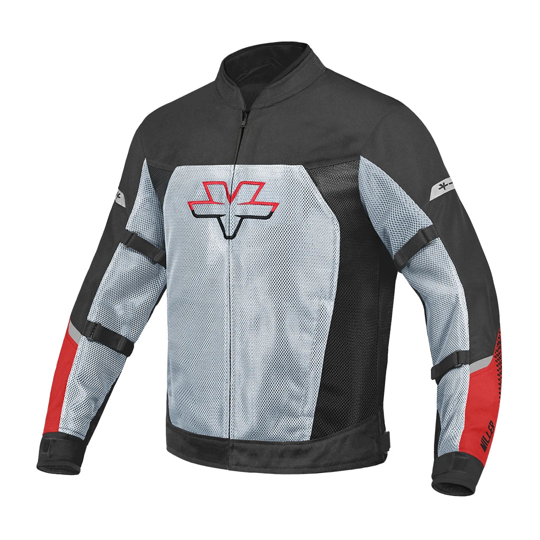 MILLER – STREET MESH RIDING JACKET WITH LINERS ( RED) – Moto Marvels