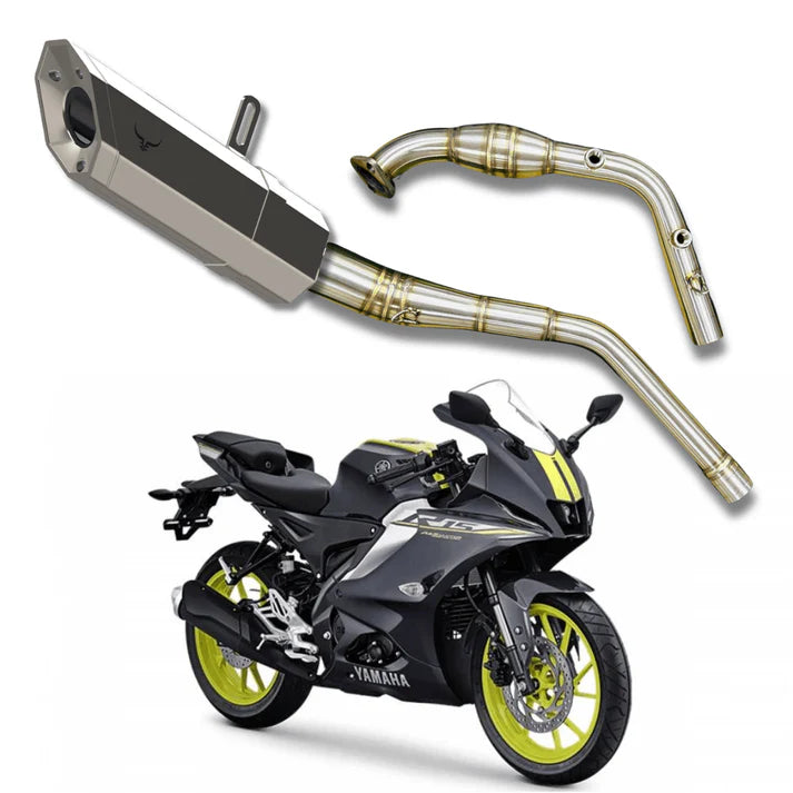 Rogue (Black) with bend pipe (limited time Offer) For Yamaha R15 V3/ V ...