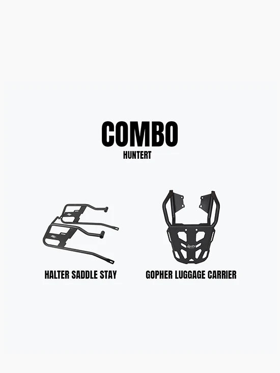 Gopher Luggage Carrier & Halter Saddle Stay Combo For Hunter – Moto Marvels